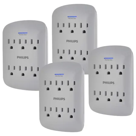 4-Pack Philips 900-Joule 6-Outlet Extender Surge ... - Ben's Bargains