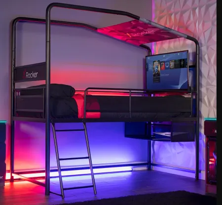X Rocker Contra Mid-Sleeper Gaming Bed with TV ... - Ben's Bargains