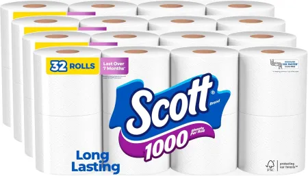 32-Rolls Scott 100 Septic-Safe 1-Ply Toilet Paper ... - Ben's Bargains