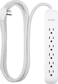 Philips 6-Outlet 1080J Surge Protector w/ 6' ... - Ben's Bargains