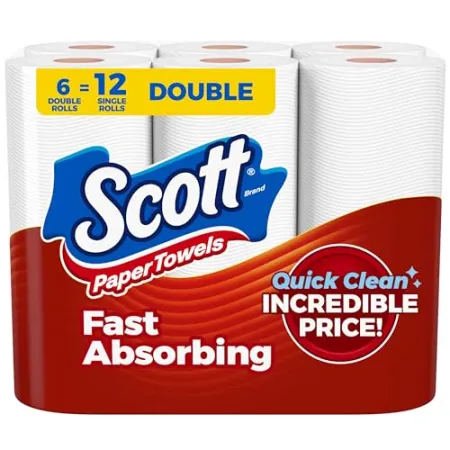 6-Pack Scott Double Roll Paper Towel Rolls ... - Ben's Bargains